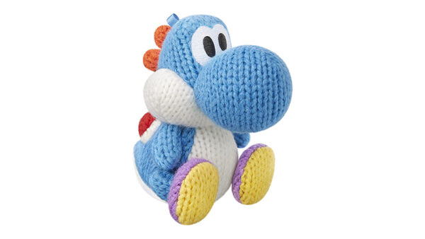 Light Blue Yarn Yoshi amiibo figura (Yoshi's Woolly World Series ...